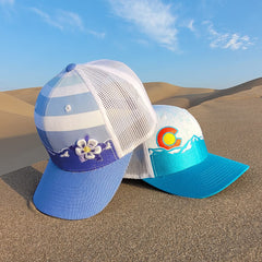 Alpine Bloom Hat - Purple/White