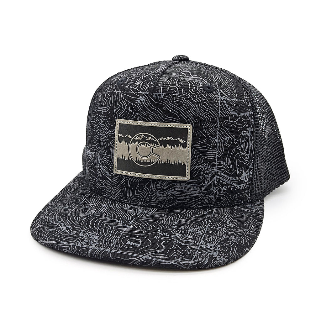 Black Topo Range Hat - Flat - Black/Charcoal