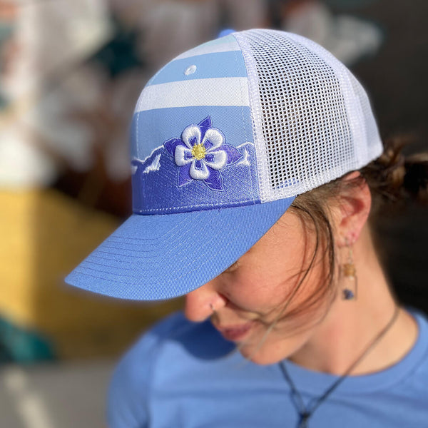 Alpine Bloom Hat - Purple/White