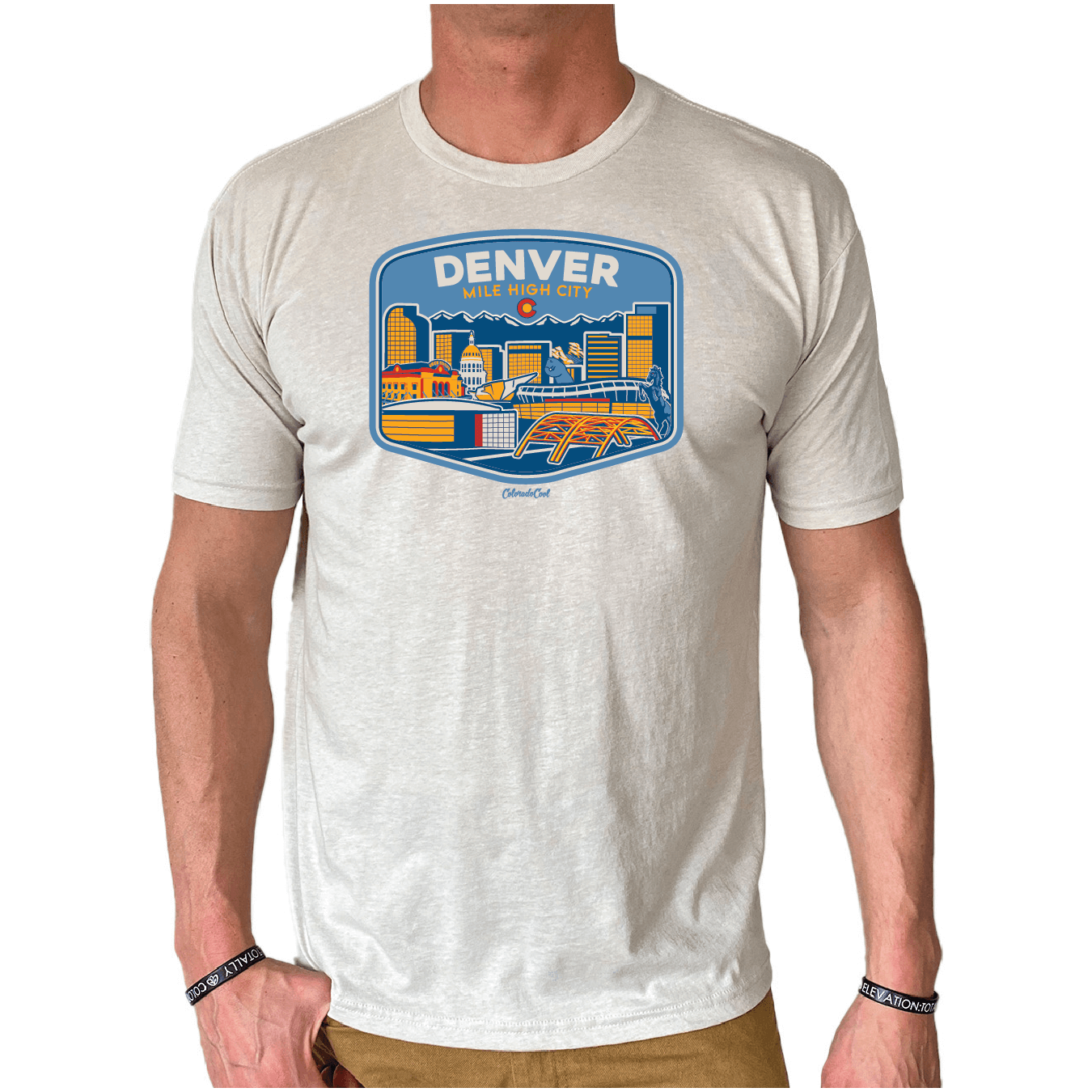 Denver Landmark T-Shirt - Sand - Shop for Colorado T-Shirts Online ...