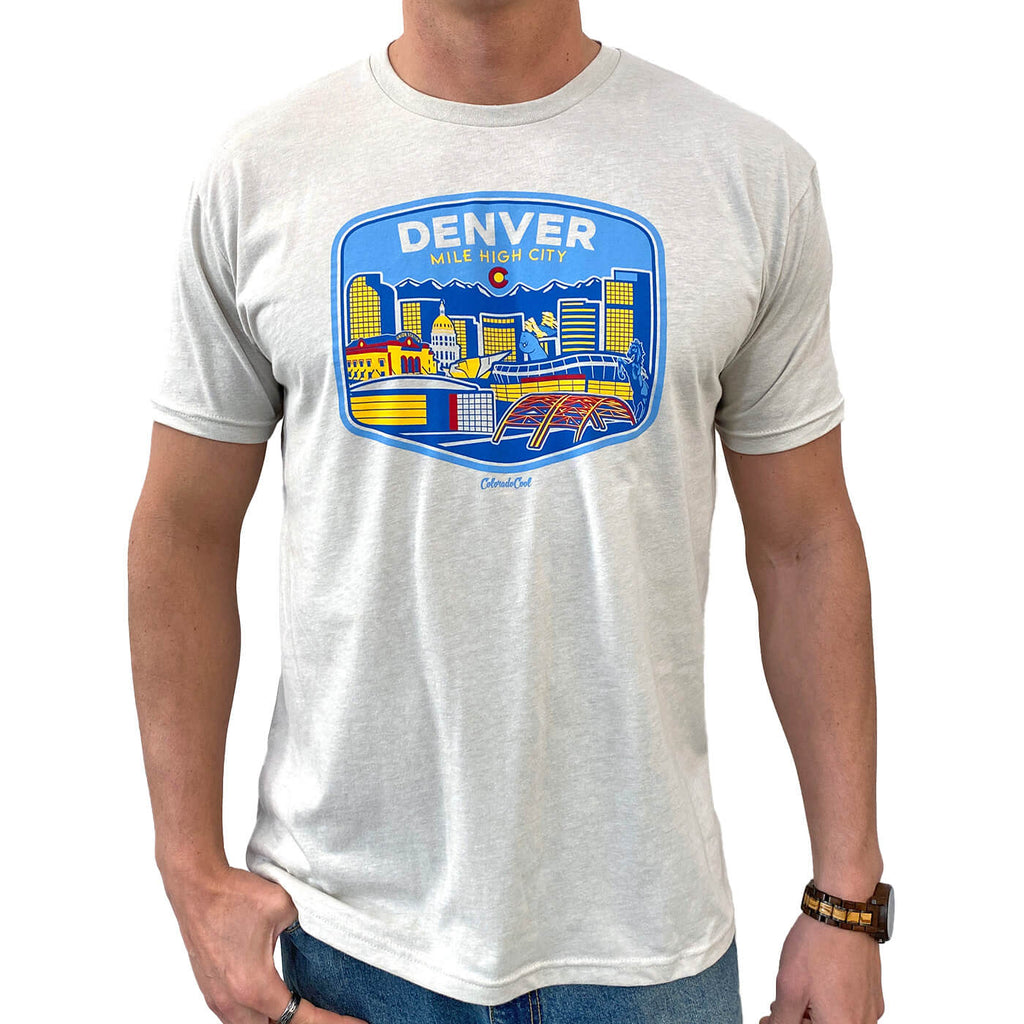 Denver Landmark T-Shirt - Sand - Shop for Colorado T-Shirts Online ...