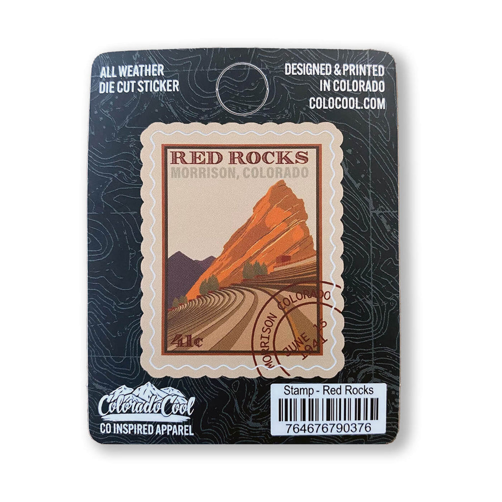 Stamp Sticker - Red Rocks - Shop Colorado Stickers Online ...