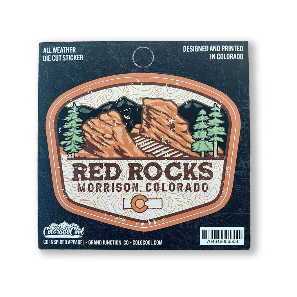 Red Rocks Vibes Sticker - Colorado Stickers Online