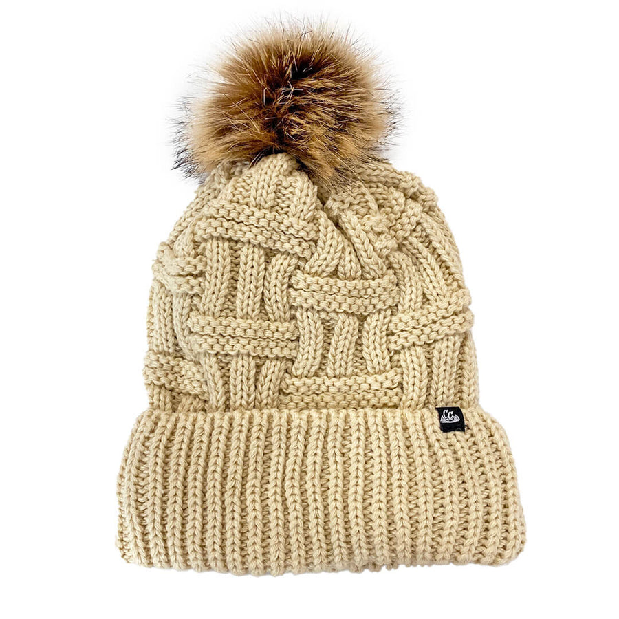 Colorado Flag Beanie - Black w/ Rose Gold Colorado C