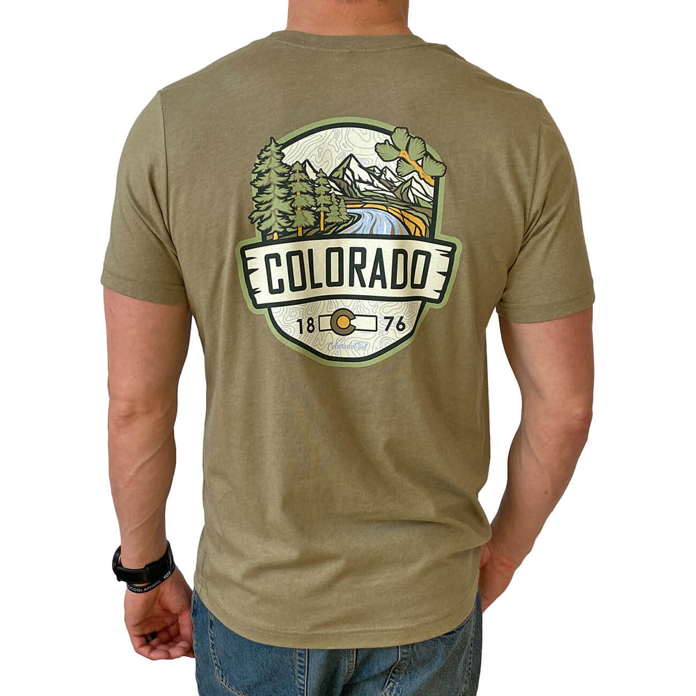Woodland T-Shirt - Olive Green - Colorado T-Shirts – ColoradoCool