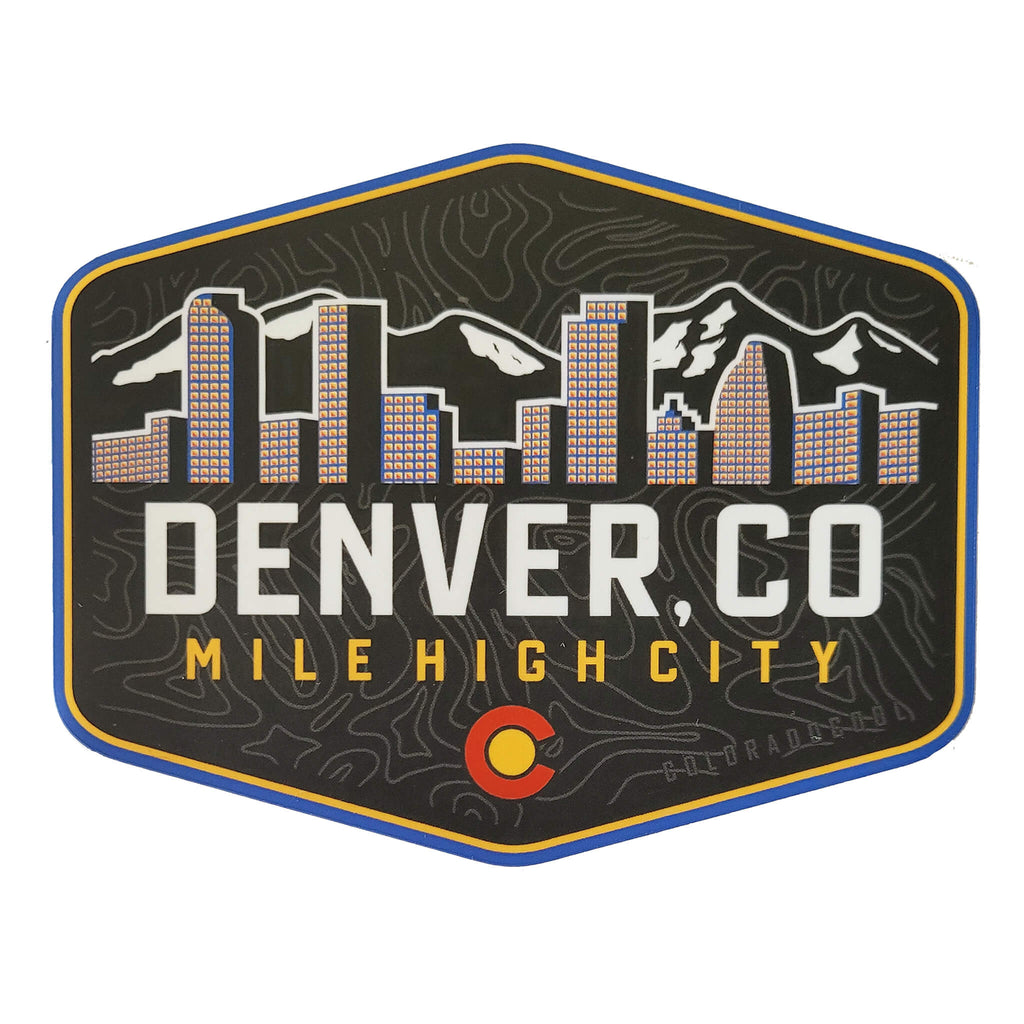 Denver Skyline Sticker- Shop Colorado Stickers Online - ColoradoCool ...
